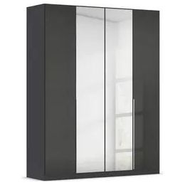 Dreht&uuml;renschrank OTTO HOME "Kleiderschrank Schrank Garderobe AGORDO mit Dekor- oder Hochglanzfront", grau (graumetallic, effektgrau hochglanz), B:181cm H:229cm T:54cm, Holzwerkstoff, Schr&auml;nke, Dreht&uuml;renschrank, durchdachte Innenausstattung, in 8 Breiten und 2 H&ouml;hen MADE IN GERMANY