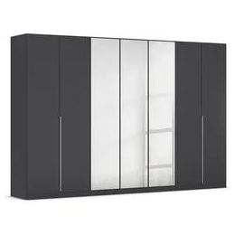 Dreht&uuml;renschrank OTTO HOME "Kleiderschrank Schrank Garderobe AGORDO mit Dekor- oder Hochglanzfront", grau (graumetallic), B:315cm H:210cm T:54cm, Holzwerkstoff, Schr&auml;nke, Dreht&uuml;renschrank, durchdachte Innenausstattung, in 8 Breiten und 2 H&ouml;hen MADE IN GERMANY, Topseller