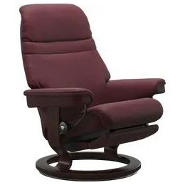 Relaxsessel stressless "Sunrise", rot (bordeaux batick), B:79cm H:103cm T:78cm, Leder BATICK: BATICK ist ein leicht korrigiertes, durchgef&auml;rbtes und genarbtes M&ouml;belleder, bei dem die meisten Unebenheiten und Spuren in der Regel entfernt wurden.;Leder PALOMA: PALOMA ist ein durchgef&auml;rbtes Semianilin-M&ouml;belleder mit nat&uuml;rlicher Narbung.;ROHLEDER Stoff Q2 FARON: Ein fester zuverl&auml;ssiger Boucl&eacute; mit ein