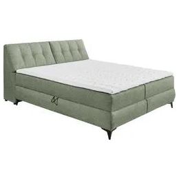 Boxbett ED EXCITING DESIGN "Atlantis", gr&uuml;n (oliv), B:185cm L:240cm, 100% Polyester, Komplettbetten, mit Bettkasten und Stauraum im Kopfteil