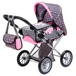 Kombi-Puppenwagen BAYER "City Star, Fee", grau, Puppenwagen, KinderB:37cm H:65cm T:72,5cm, Kunststoff, Metall, Stoff, mit Wickeltasche, B:37cm H:65cm T:72,5cm