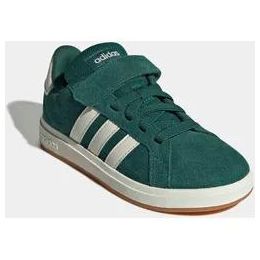 Sneaker Adidas SPORTSWEAR "GRAND COURT 00S KIDS", M&auml;dchen, Gr. 31, gr&uuml;n (collegiate gr&uuml;n, sanftes wei&szlig;, gum10), Leder, Textil, Schuhe Sneaker, Design auf den Spuren des Adidas Superstar, f&uuml;r Kinder