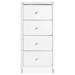 Kommode Heine HOME, wei&szlig;, B:46,5cm H:98,5cm T:30cm, MDF, Metall, Polyurethan, Sideboards, Kommode