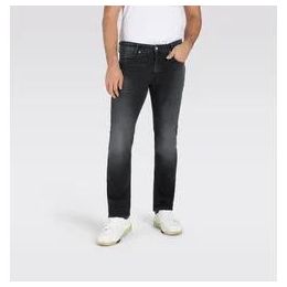 Straight-Jeans MAC "Arne Pipe", Herren, Gr. 30, L&auml;nge 32, schwarz (schwarz authentic use), Denim/Jeans, Obermaterial: 93% Baumwolle, 5% Elastomultiester, 2% Elasthan, Jeans Straight-Jeans