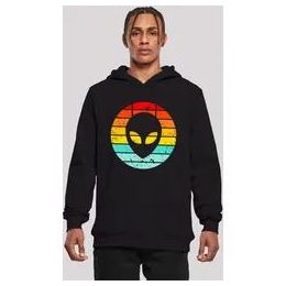 Kapuzenpullover F4NT4STIC "Alien Retro Sonnenuntergang", Herren, Gr. L, schwarz, Obermaterial: 65% Baumwolle, 35% Polyester, slim fit, Pullover Kapuzenpullover, Premium Qualit&auml;t