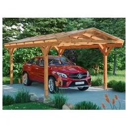 Skan Holz Einzelcarport SKANHOLZ "Westerwald", braun (hellbraun), B/H/T: 220cm x, Carports