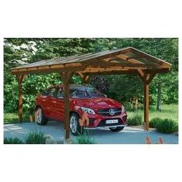 Skan Holz Einzelcarport SKANHOLZ "Westerwald", braun, B/H/T: 220cm x, Carports