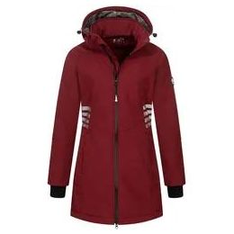 Softshelljacke Arctic Seven "ASGiuliana", Damen, Gr. 3XL, rot (bordeaux), Obermaterial: 96% Polyester, 4% Elasthan; Innenseite: 100% Polyester, Jacken Softshelljacke, mit abnehmbarer Kapuze