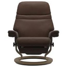 Relaxsessel stressless "Sunrise", braun (malt braun batick), B:79cm H:103cm T:78cm, Leder BATICK: BATICK ist ein leicht korrigiertes, durchgef&auml;rbtes und genarbtes M&ouml;belleder, bei dem die meisten Unebenheiten und Spuren in der Regel entfernt wurden.;Leder PALOMA: PALOMA ist ein durchgef&auml;rbtes Semianilin-M&ouml;belleder mit nat&uuml;rlicher Narbung.;ROHLEDER Stoff Q2 FARON: Ein fester zuverl&auml;ssiger Boucl&eacute; mit