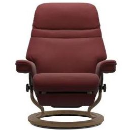 Relaxsessel stressless "Sunrise", rot (cherry paloma), B:88cm H:103cm T:78cm, Leder BATICK: BATICK ist ein leicht korrigiertes, durchgef&auml;rbtes und genarbtes M&ouml;belleder, bei dem die meisten Unebenheiten und Spuren in der Regel entfernt wurden.;Leder PALOMA: PALOMA ist ein durchgef&auml;rbtes Semianilin-M&ouml;belleder mit nat&uuml;rlicher Narbung.;ROHLEDER Stoff Q2 FARON: Ein fester zuverl&auml;ssiger Boucl&eacute; mit einem
