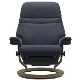 Relaxsessel stressless "Sunrise", blau (oxford blau paloma), B:88cm H:103cm T:78cm, Leder BATICK: BATICK ist ein leicht korrigiertes, durchgef&auml;rbtes und genarbtes M&ouml;belleder, bei dem die meisten Unebenheiten und Spuren in der Regel entfernt wurden.;Leder PALOMA: PALOMA ist ein durchgef&auml;rbtes Semianilin-M&ouml;belleder mit nat&uuml;rlicher Narbung.;ROHLEDER Stoff Q2 FARON: Ein fester zuverl&auml;ssiger Boucl&eacute; mit
