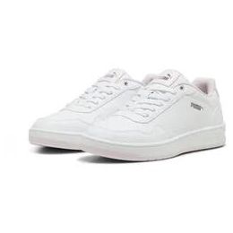 Sneaker Puma "Court Classic Sneakers Damen", Damen, Gr. 38, pink (wei&szlig; whisp of pink silber gray), Obermaterial: Synthetik. Futter: Textil. Innensohle: Textil. Laufsohle: Gummi, Schuhe Sneaker