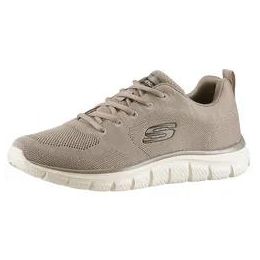 Sneaker Skechers "TRACK", Herren, Gr. 43, grau (taupe), Textil, meliert, Schuhe Sneaker, Freizeitschuh, Halbschuh, Schn&uuml;rschuh mit gepolsterter Innensohle