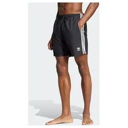Badeshorts Adidas PERFORMANCE "ADICOLOR 3-STREIFEN, 20 ZENTIMETER", Herren, Gr. XXL, N-Gr, schwarz, Obermaterial: 100% Polyester, Badehosen Badeshorts