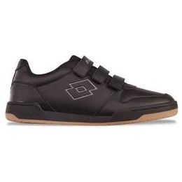Sneaker Lotto, Damen, Gr. 41, schwarz (schwarz, dunkelgrau), Kunstfaser, Synthetik, clean, Schuhe Sneaker, - mit drei praktischen Klettverschl&uuml;ssen