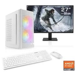 CSL PC-Komplettsystem "Spectrum V25237", Energieeffizienz: E (A-G), wei&szlig;, Microsoft Windows 11 Home (64 Bit), 16 GB RAM 1.000 GB SSD, Computer_Komplettsysteme