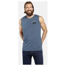 Muskelshirt Jan Vanderstorm "Doppelpack Tanktop PORO", Herren, Gr. L, blau (blau grau), Obermaterial: 70% Baumwolle CO. 30% Polyester COOLMAX PES(Coolmax)., Tops