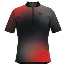 Radtrikot Ziener "NEMIC-Z", Herren, Gr. 46, schwarz. rot, Obermaterial: 100% Polyester; Obermaterial 2: 90% Polyester, 10% Elasthan, Trikots