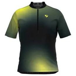 Radtrikot Ziener "NEMIC-Z", Herren, Gr. 46, schwarz.bitter lemon, Obermaterial: 100% Polyester; Obermaterial 2: 90% Polyester, 10% Elasthan, Trikots