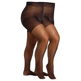 Feinstrumpfhose Camano "fine curvy", Damen, Gr. 52/54, schwarz, Obermaterial: 82% Polyamid, 18% Elasthan, unifarben, elastisch, Strumpfhosen Feinstrumpfhose, Curvy-Tights, matt, extra breiter Bund