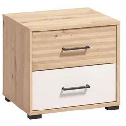 Nachtkommode Inosign "Modena Nachtschrank Nachttisch mit 2 oder 3 Schubladen", beige (cashmere), B:48cm H:44cm T:40cm, MDF, Spanplatte, Sideboards, FSC-Zerifiziert Trendfarbe cashmere, ideal f&uuml;r kleine R&auml;ume