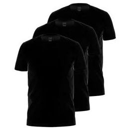 Unterhemd Ammann "3er Pack Shirt 1/2 Arm Day Modern / Close to you", Herren, Gr. 6, N-Gr, schwarz, Obermaterial: 93% Baumwolle CO. 7% Elasthan EL., Unterhemden Unterhemd