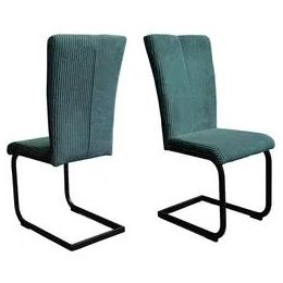 Freischwinger OTTO HOME "Oliver", blau (blau (castello 8631), schwarz), B:43cm H:98cm T:55cm, 92% PES, 8% Nylon, St&uuml;hle, Freischwinger, Stuhl belastbar bis 120 Kg