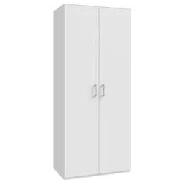 Kleiderschrank FORTE, wei&szlig;, B:88,9cm H:210,5cm T:54,2cm, Holzwerkstoff, Schr&auml;nke, Kleiderschrank, Dreht&uuml;renschrank, Stauraum, Zubeh&ouml;r optional bestellbar