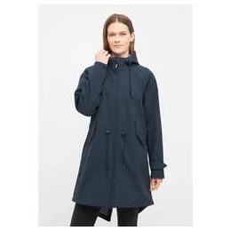 Softshelljacke Derbe "Island Friese", Damen, Gr. 36, blau (navy, lavender gray), Obermaterial: 100% Polyester; Innenmaterial: 100% Polyester, tailored fit, Raglan&auml;rmel normaler Saum, Jacken Softshelljacke, wasserabweisend, winddicht, Kapuze