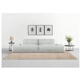 Big-Sofa Trendmanufaktur "Braga, toller Sitzkomfort, Designsofa", silber, B:300cm H:72cm T:107cm, 100% Polyester, Sofas, Big-Sofa, in moderner Optik, mit hochwertigem Kaltschaum