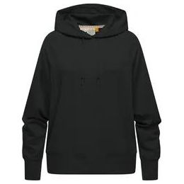 Kapuzensweatshirt Ragwear "Tonna", Damen, Gr. L (40), schwarz, Sweatware, Material: 67% Polyester, 28% Viskose, 5% Elasthan, oversize h&uuml;ftbedeckend, hoch geschlossener Ausschnitt, Raglan&auml;rmel Rippb&uuml;ndchen, Sweatshirts, Moderner Damen Hoodie in angesagtem Oversize-Schnitt