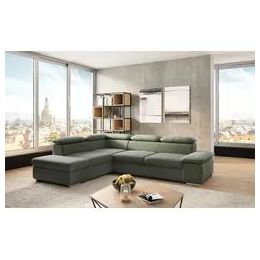 Sit & More Ecksofa SIT & MORE "Valentine L-Form, B: 272 cm", braun (schlamm), B:272cm H:73cm T:226cm, 100% Polyester, Sofas, Ecksofa, mit Arm- & Kopfteilverstellung, optional mit Bettfunktion