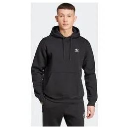Kapuzensweatshirt Adidas ORIGINALS "TREFOIL ESSENTIALS HOODIE", Herren, Gr. M, schwarz, Obermaterial: 70% Baumwolle, 30% Polyester, normal, Rundhals, angesetztes B&uuml;ndchen, Sweatshirts, Basic Hoodie, Kapuzenpullover mit Logo