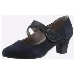 Pumps Jana, Damen, Gr. 39, blau (dunkelblau), Lederimitat, Textil, Schuhe Pumps
