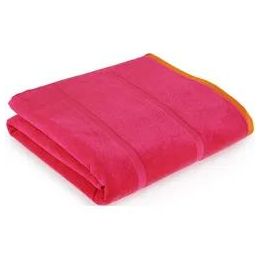 Strandtuch s.Oliver "s. Oliver Strandtuch 90/180", pink (pink, orange), B:90cm L:180cm, Walkfrottier, Walkfrottier, Handt&uuml;cher, leichte Qualit&auml;t, Reise, Sauna, Pool