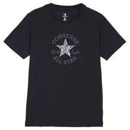T-Shirt Converse "FLORAL CHUCK TAYLOR T-SHIRT", Damen, Gr. S (36), schwarz (Converse schwarz), Obermaterial: 100% Baumwolle, Shirts T-Shirt