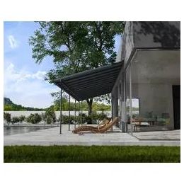 Terrassendach PALRAM - CANOPIA "mit pulverbeschichtetem Aluminiumrahmen", grau, B:971cm T:295cm, Aluminium, Polycarbonat (PC), Terrassen&uuml;berdachungen, einfache DIY Montage