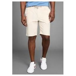 Bermudas DELMAO "aus Leinen", Herren, Gr. 3XL, N-Gr, beige (sand), Web, Obermaterial: 55% Leinen, 45% Baumwolle, Leinenoptik, bequem kniefrei, Hosen Bermudas, L&auml;ssige Bermudas