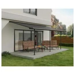 Terrassendach PALRAM - CANOPIA "Capri Alu Terrassen&uuml;berdachung", grau, B:619cm T:295cm, Aluminium, Polycarbonat (PC), Terrassen&uuml;berdachungen, einfache DIY Montage
