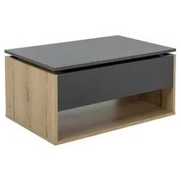 Couchtisch GAMI "Urban", grau (anthrazit, eiche helvezia nachbildung, anthrazit), B:90cm H:44cm T:60cm, Tische, Couchtisch, Couchtisch mit hochklappbarer Platte