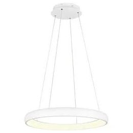 Trio LEUCHTEN LED Pendelleuchte "CARDONA, LED Ring H&auml;ngeleuchte, 6900 Lumen 59W, Lichtfarbe einstellbar", wei&szlig; (wei&szlig; matt), 1, &Oslash; 75cm H: 150cm, 1 Stk., Leuchten, 2300/3000/4000K warmwei&szlig; bis kaltwei&szlig;, 3 Stufen dimmbar H&ouml;he 150cm &Oslash;75, LED Pendelleuchte
