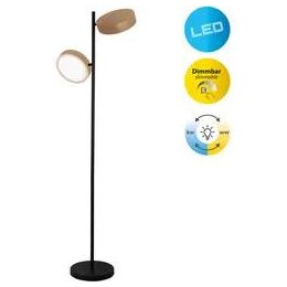N&auml;ve N&Auml;VE LED Stehlampe "Tessa", beige (natur), 2, H: 165cm, 1 Stk., Leuchten, stufenlos dimmbar per Tastschalter, CCT-Funktion, Zuleitung ca. 180cm, LED Stehlampe