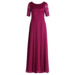 Abendkleid Vera Mont "Damen mit Spitze", Damen, Gr. 36, Normalgr&ouml;&szlig;en, rosa (sweet berry), Obermaterial: 100% Polyester; Futter: 100% Polyester, ausgestellt lang, Rundhals, Kleider Abendkleid, Spitze