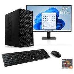 CSL PC-Komplettsystem "Mystic V24100", Energieeffizienz: E (A-G), schwarz, Microsoft Windows 11 Home (64 Bit), 16 GB RAM 500 GB SSD, Computer_Komplettsysteme