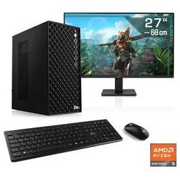 CSL PC-Komplettsystem "Mystic V24109", Energieeffizienz: E (A-G), schwarz, Microsoft Windows 11 Home (64 Bit), 16 GB RAM 1.000 GB SSD, Computer_Komplettsysteme