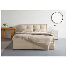 Boxspringbett "Addyson", wei&szlig; (ivory), B:170cm L:230cm, 88% Polyester, 12% Polyamid, LeGer Home by Lena Gercke, Komplettbetten, Boxspringbett, Boxspringbett inkl. Topper, 2 Matratzen