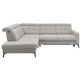 Ecksofa Musterring "MR 4615", grau (light grau), B:272cm H:84cm T:214cm, 100% Polyester, Sofas, Ecksofa, mit Kopf- und R&uuml;ckenverstellung, Metallfu&szlig; schwarz, Ma&szlig;e 272 x 214 cm