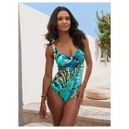 Badeanzug Sunflair, Damen, Gr. 40, Cup E, gr&uuml;n (smaragd, t&uuml;rkis, bedruckt), Elasthan, Polyamid, Badeanz&uuml;ge Badeanzug