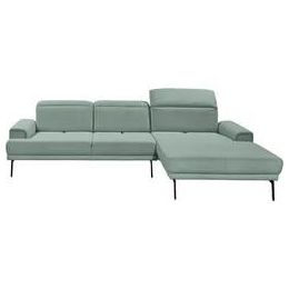 Ecksofa Musterring "MR 4580", gr&uuml;n (mint), B:288cm H:79cm T:220cm, 100% Polyester, Sofas, Ecksofa, mit Kopf- und Sitztiefenverstellung, Metallfu&szlig; chrom, 288 x 193/220cm
