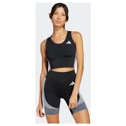 Tanktop Adidas PERFORMANCE "TRAIN ESSENTIALS 3-STRIPES CROP", Damen, Gr. M, schwarz-wei&szlig; (schwarz, wei&szlig;), Obermaterial: 85% Polyester, 15% Elasthan, Tops Tanktop